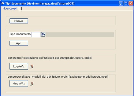Tipi documento: per emettere ddt, fatture, registrare movimenti magazzino